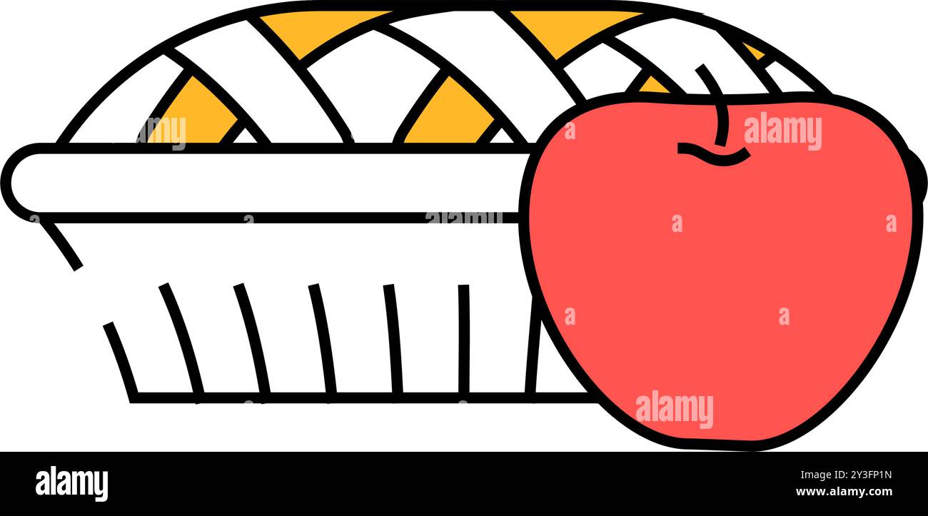 Delicious piece apple pie Stock Vector Images - Alamy