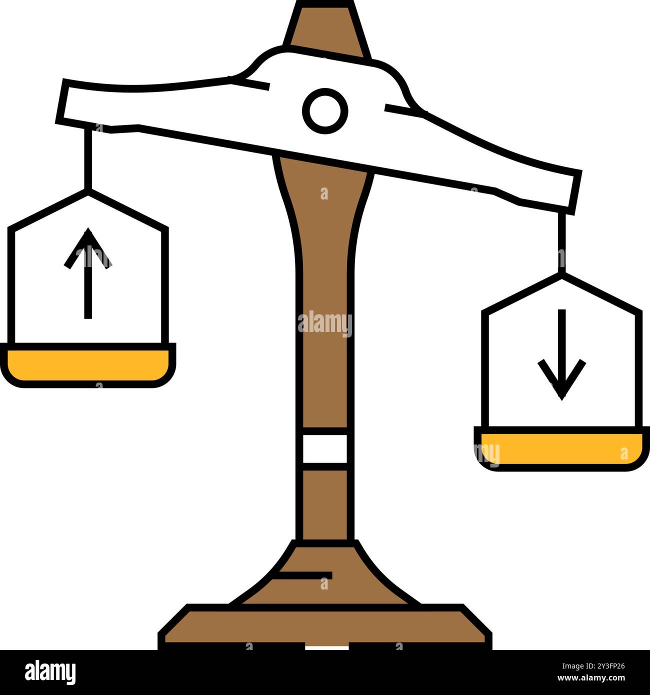 scales tipping favor progress icon color illustration Stock Vector ...