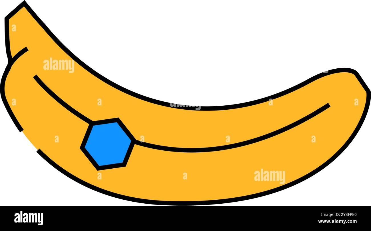 whole banana icon color illustration Stock Vector Image & Art - Alamy