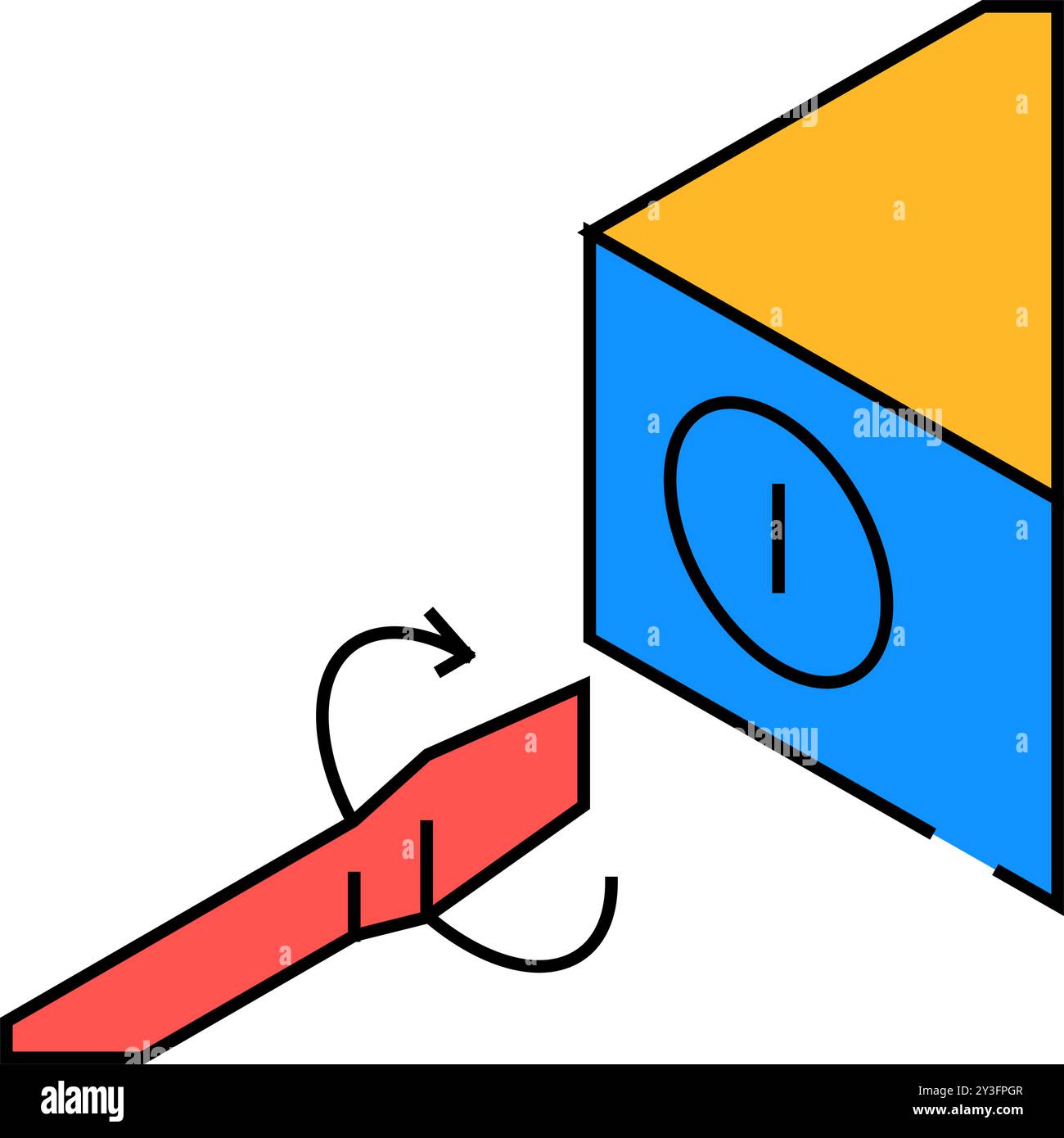 screw bolt assembly furniture icon color illustration Stock Vector ...