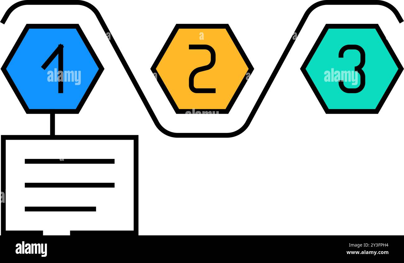 streamlining business process icon color illustration Stock Vector ...