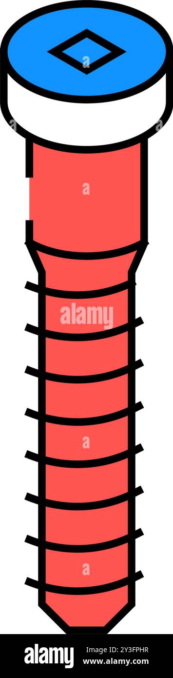 screw boards assembly icon color illustration Stock Vector Image & Art ...