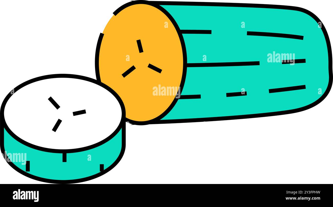 Fresh green cucumber one Stock Vector Images - Alamy