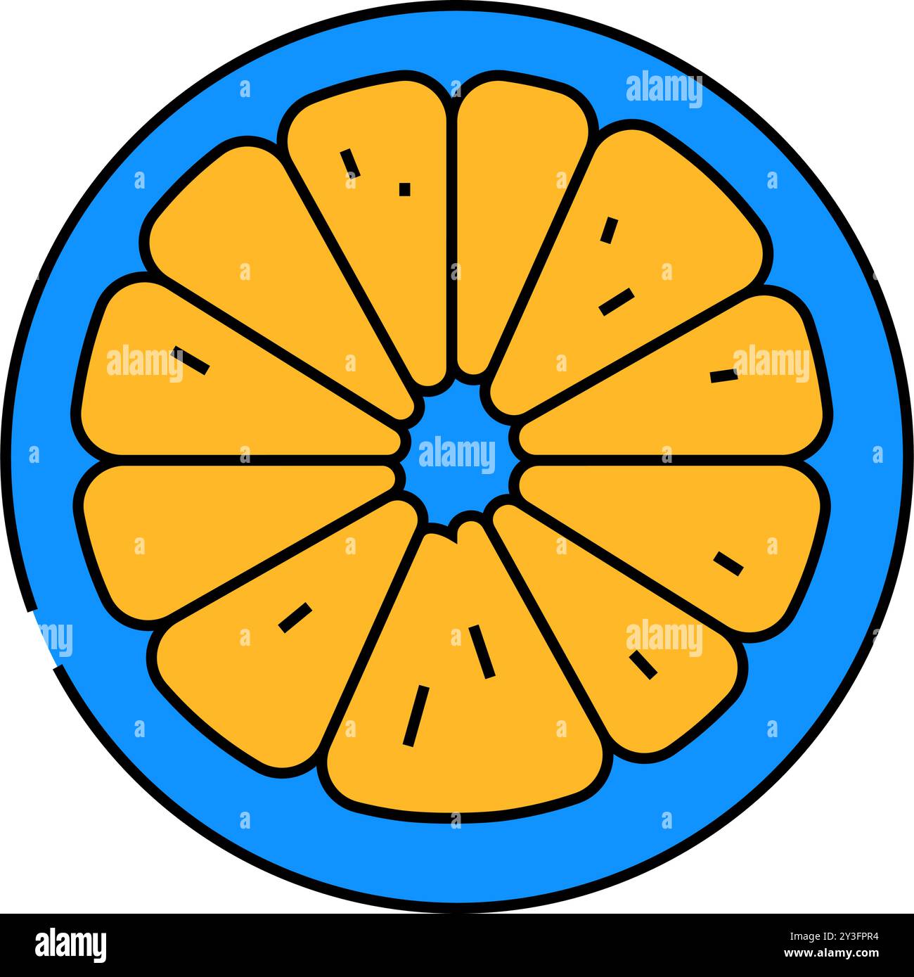 lemon cut icon color illustration Stock Vector Image & Art - Alamy
