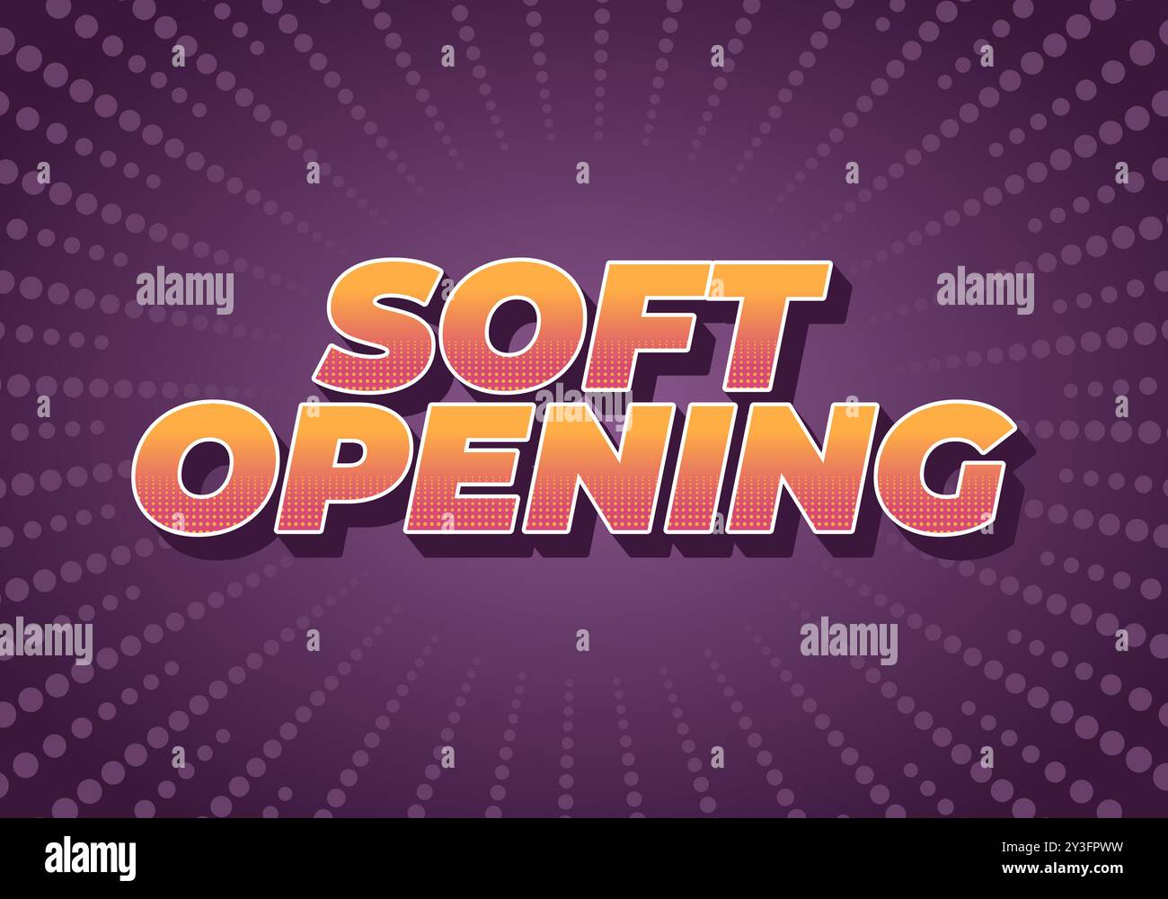 Soft opening. Text effect design for digital ads with 3D style Stock ...
