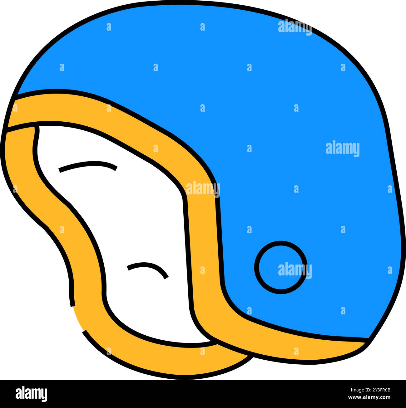 open face helmet motorcycle icon color illustration Stock Vector Image ...