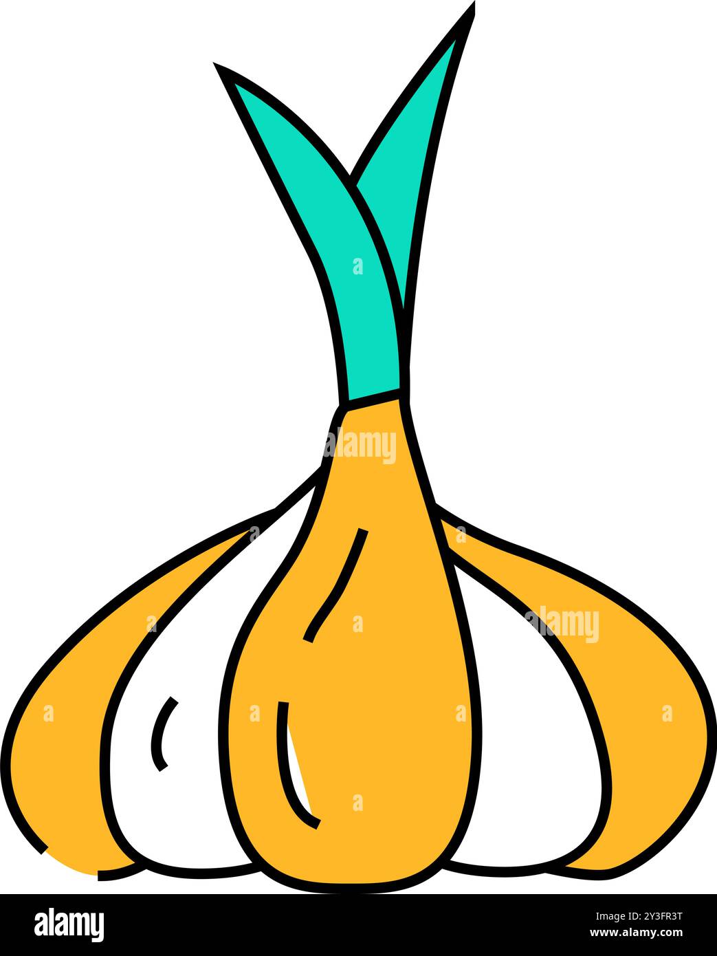 garlic icon color illustration Stock Vector Image & Art - Alamy