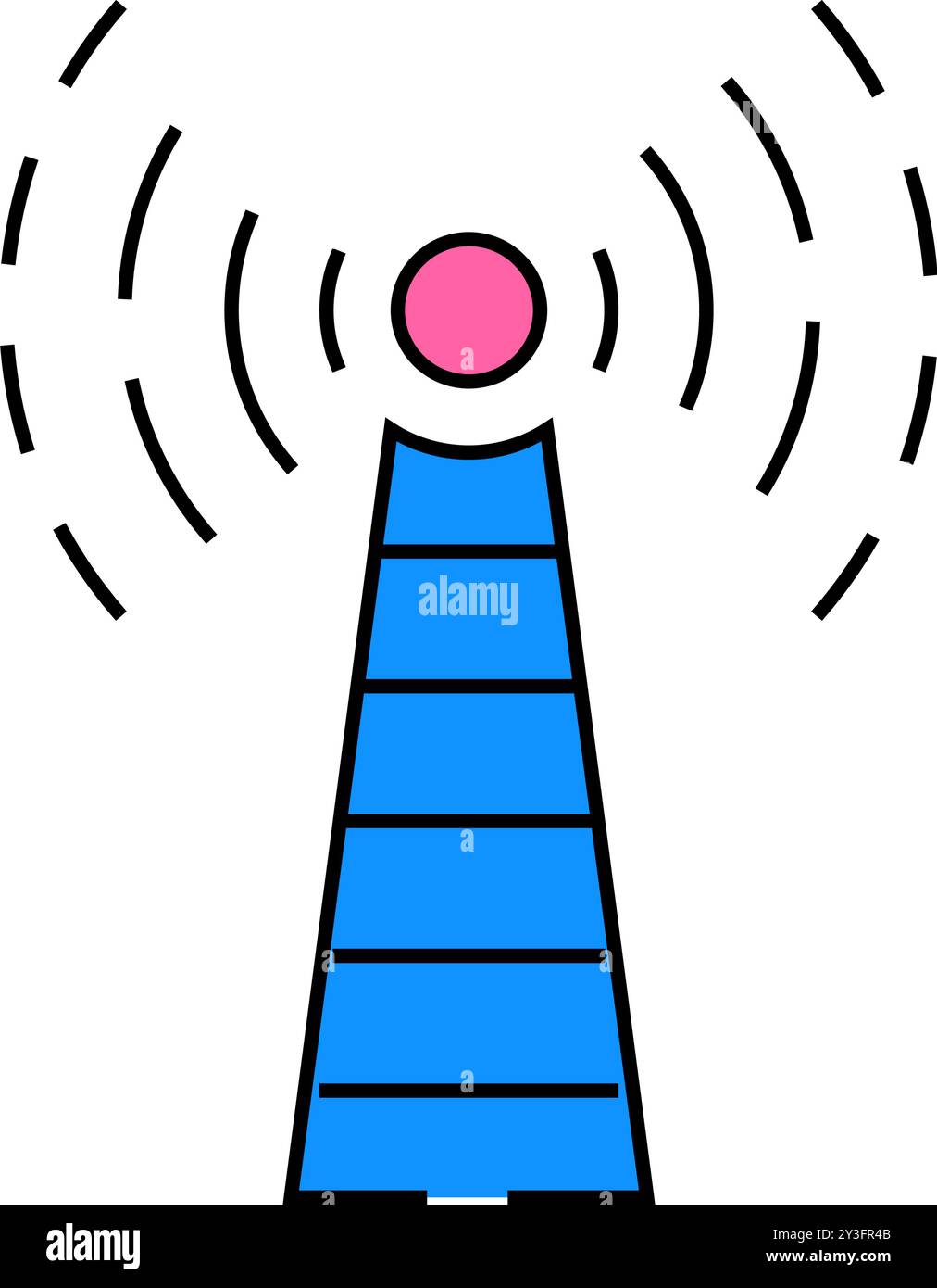 electromagnetic interference label icon color illustration Stock Vector ...