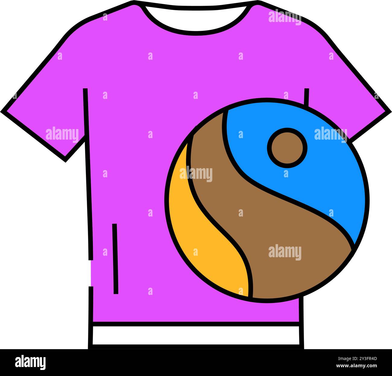 fair trade clothing sustainable fashion icon color illustration Stock ...