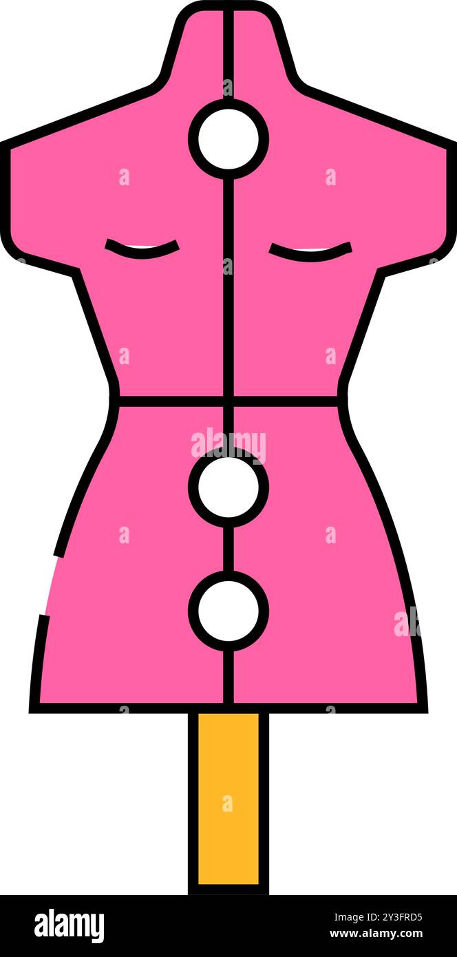 sewing mannequin icon color illustration Stock Vector Image & Art - Alamy