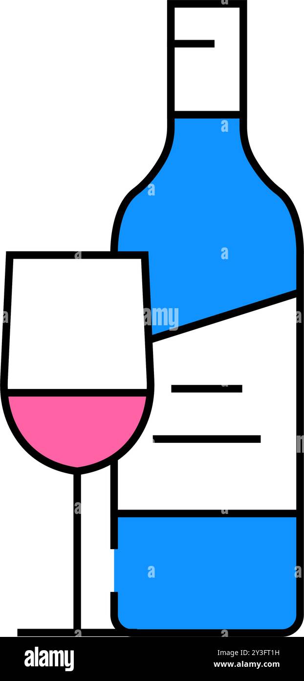 Rose red wine cheese Stock Vector Images - Alamy