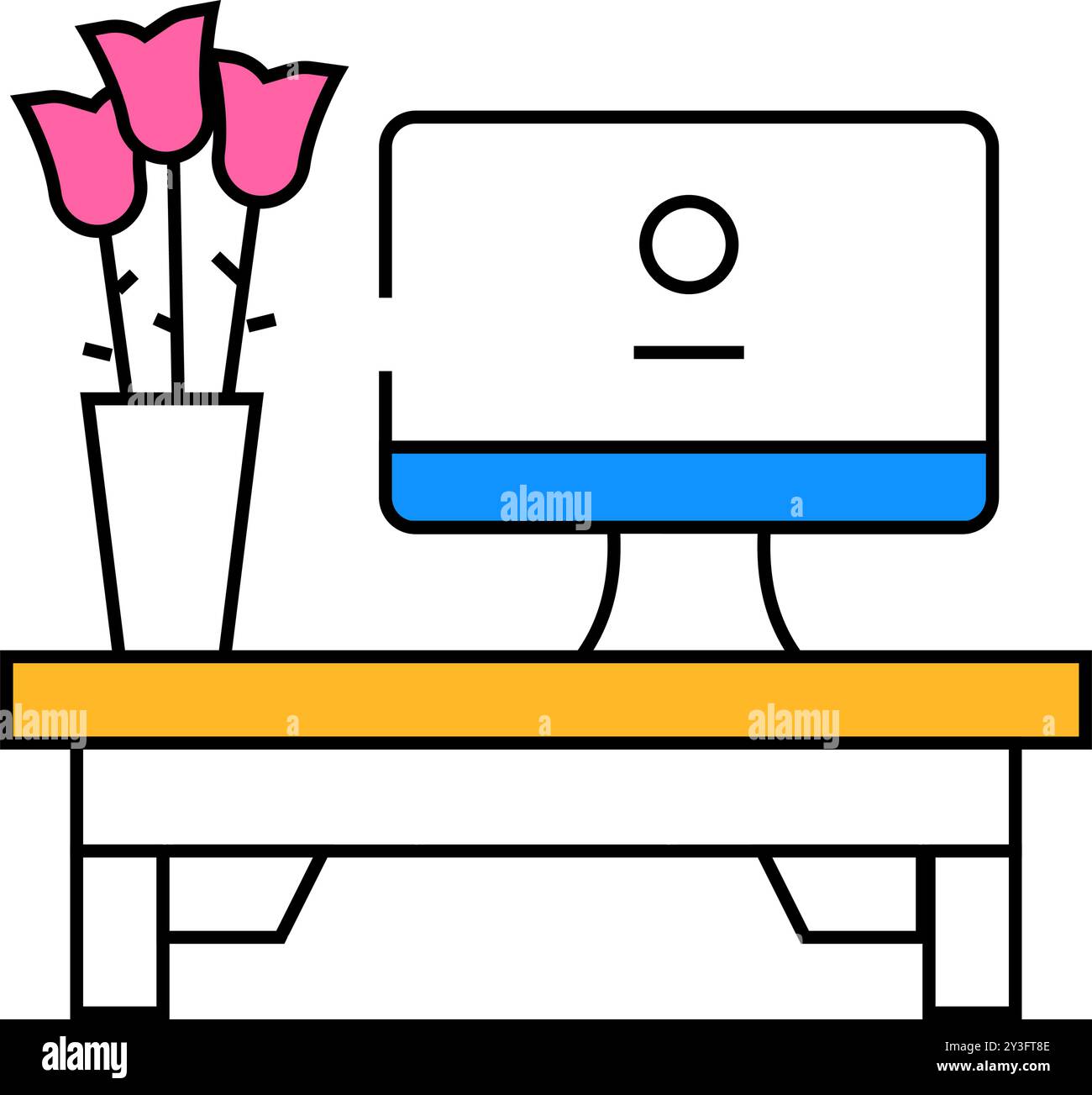 comfortable desktop icon color illustration Stock Vector Image & Art ...