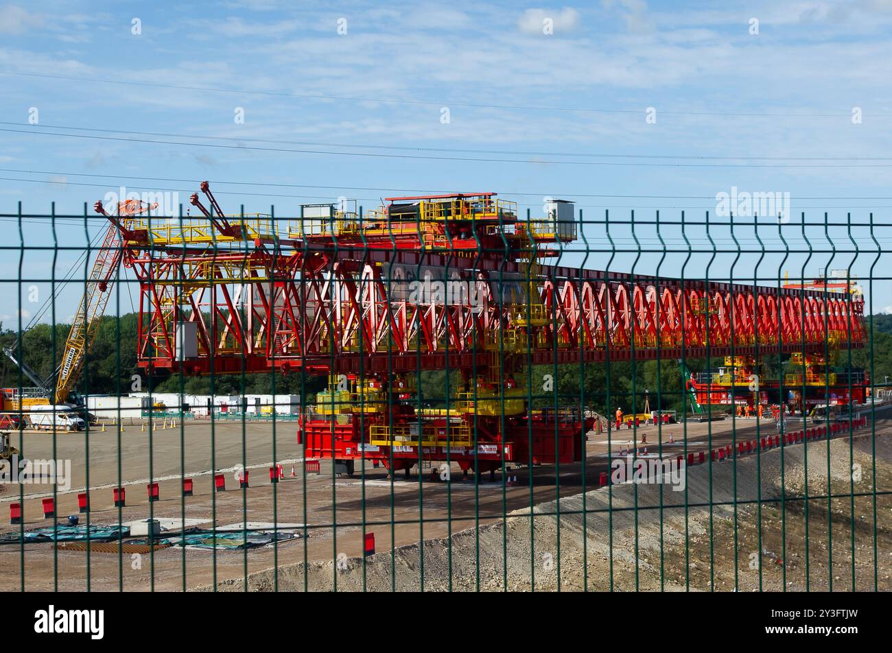 Harefield, UK. 13th September, 2024. Dominique the HS2 Launching Girder ...