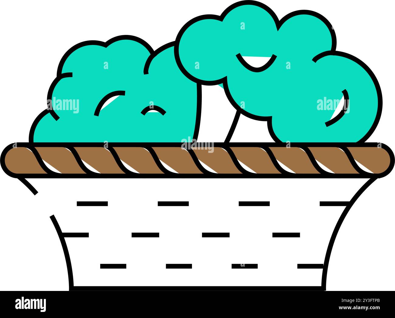 plate of broccoli icon color illustration Stock Vector Image & Art - Alamy