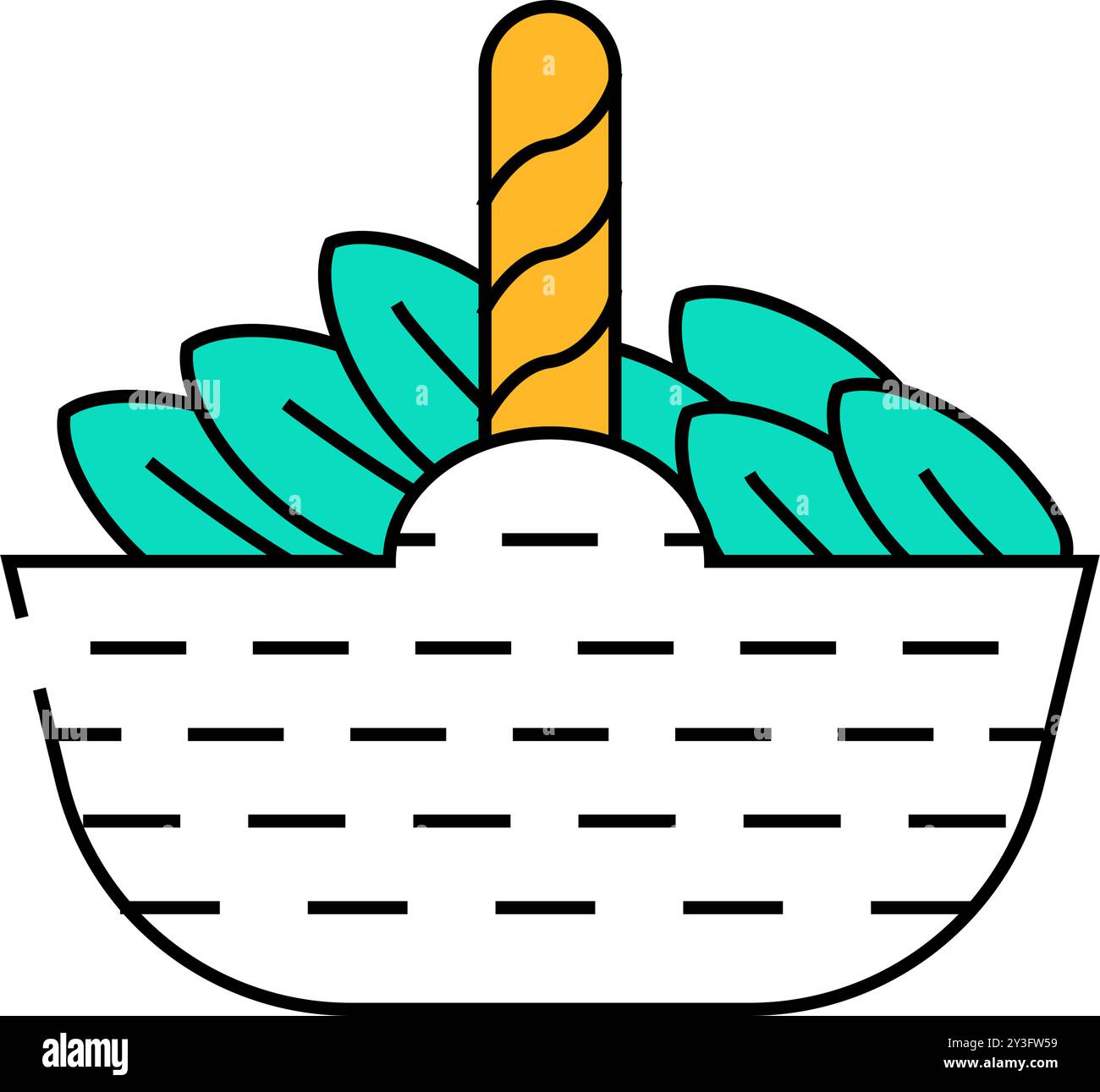 Baby spinach basket Stock Vector Images - Alamy