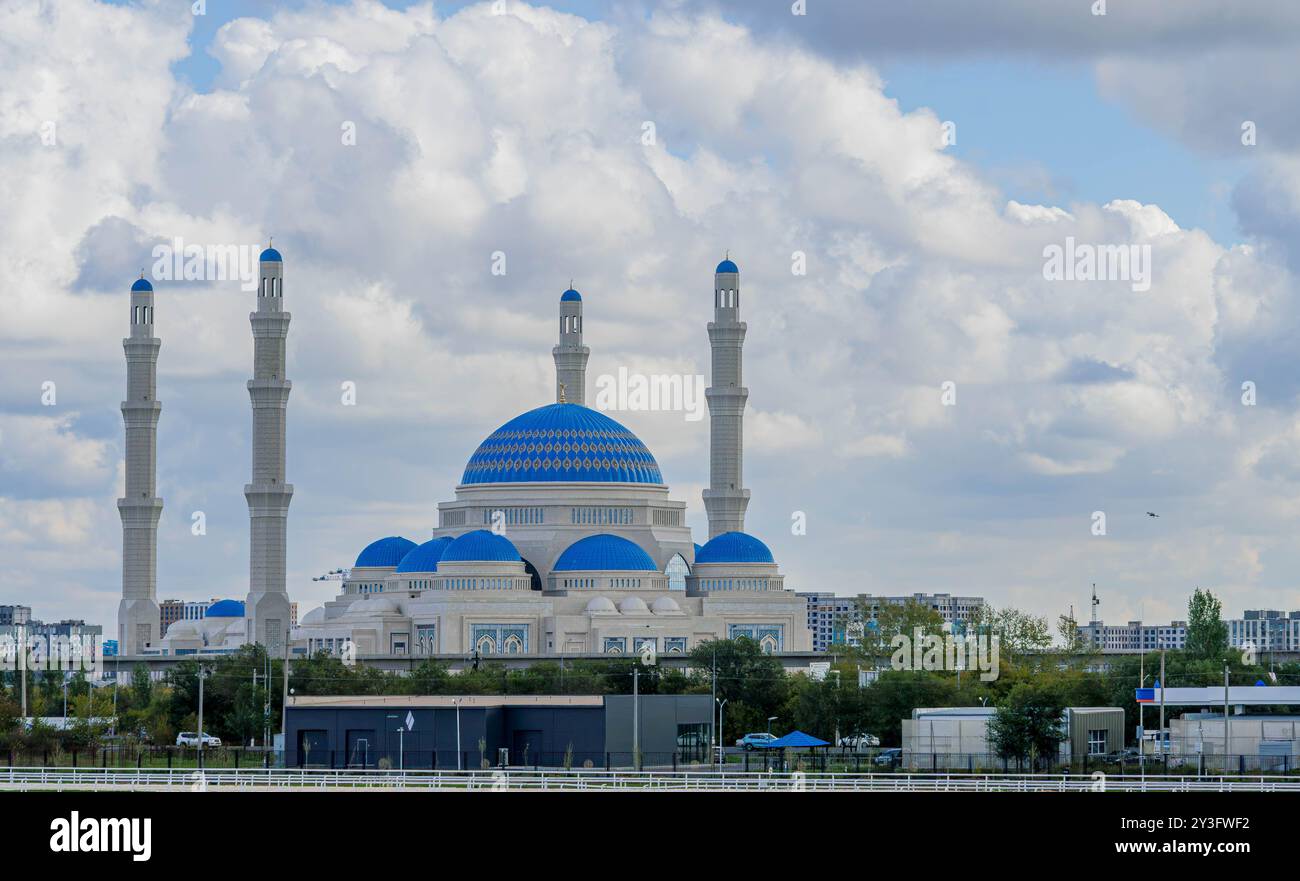 Astana Grand Mosque, the largest mosque in Central Asia and popular ...