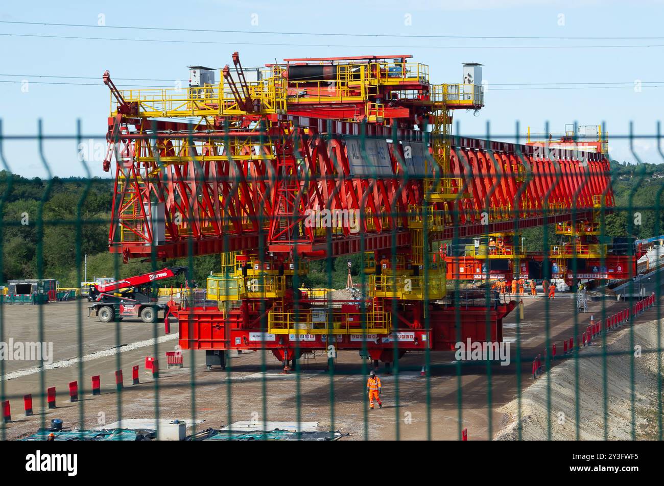Harefield, UK. 13th September, 2024. Dominique the HS2 Launching Girder ...