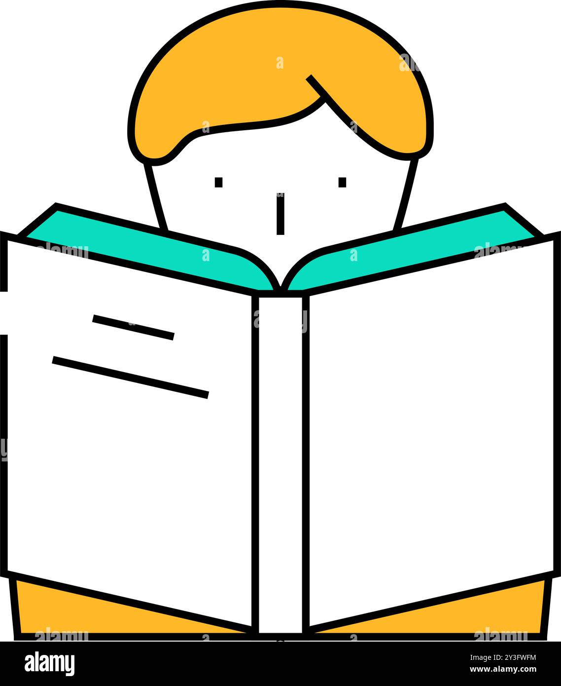 reading book icon color illustration Stock Vector Image & Art - Alamy