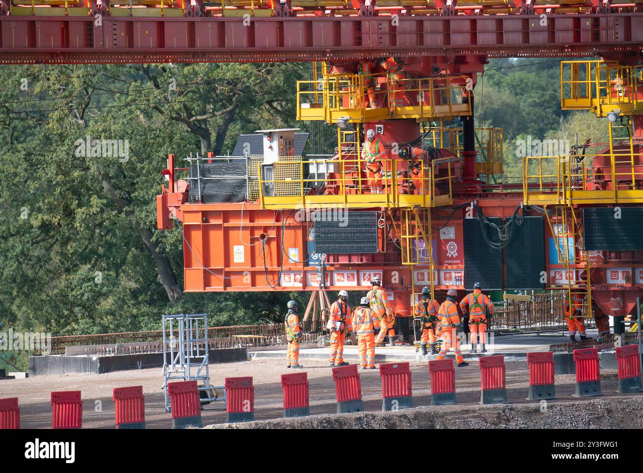 Harefield, UK. 13th September, 2024. Dominique the HS2 Launching Girder ...