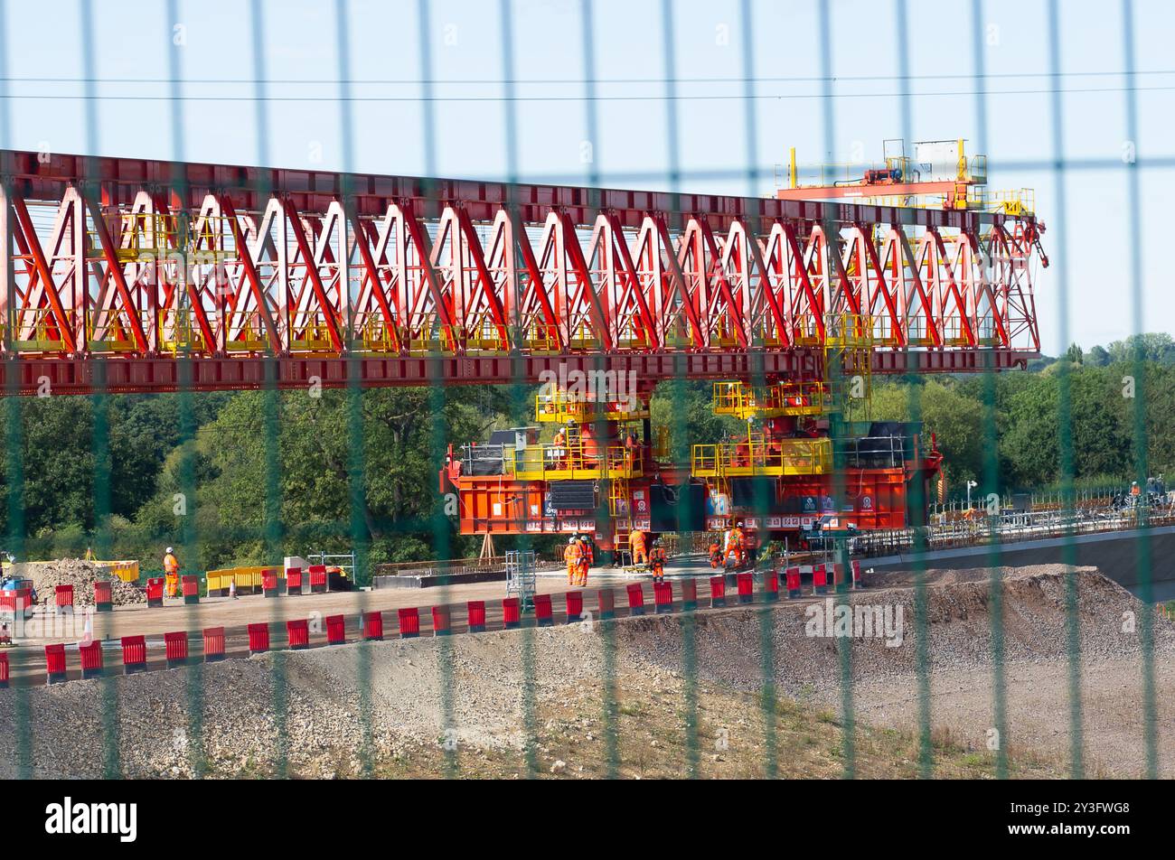 Harefield, UK. 13th September, 2024. Dominique the HS2 Launching Girder ...