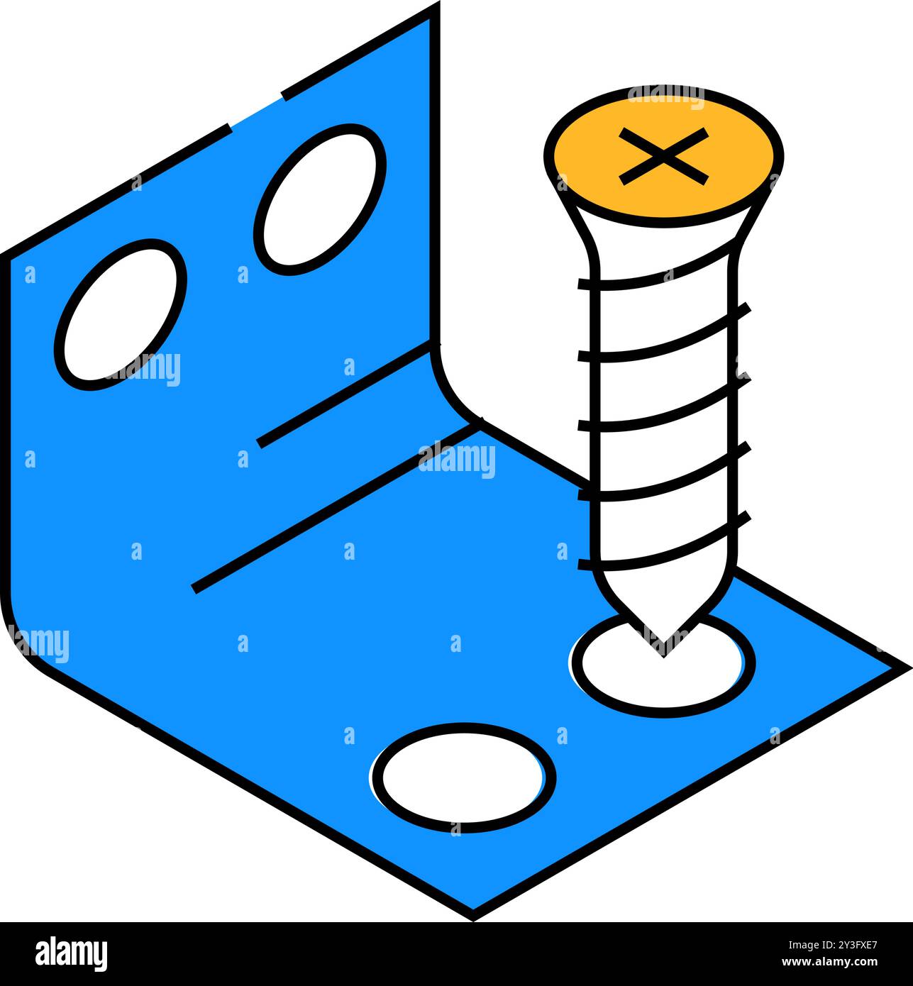 Insert bolt assembly furniture Stock Vector Images - Alamy