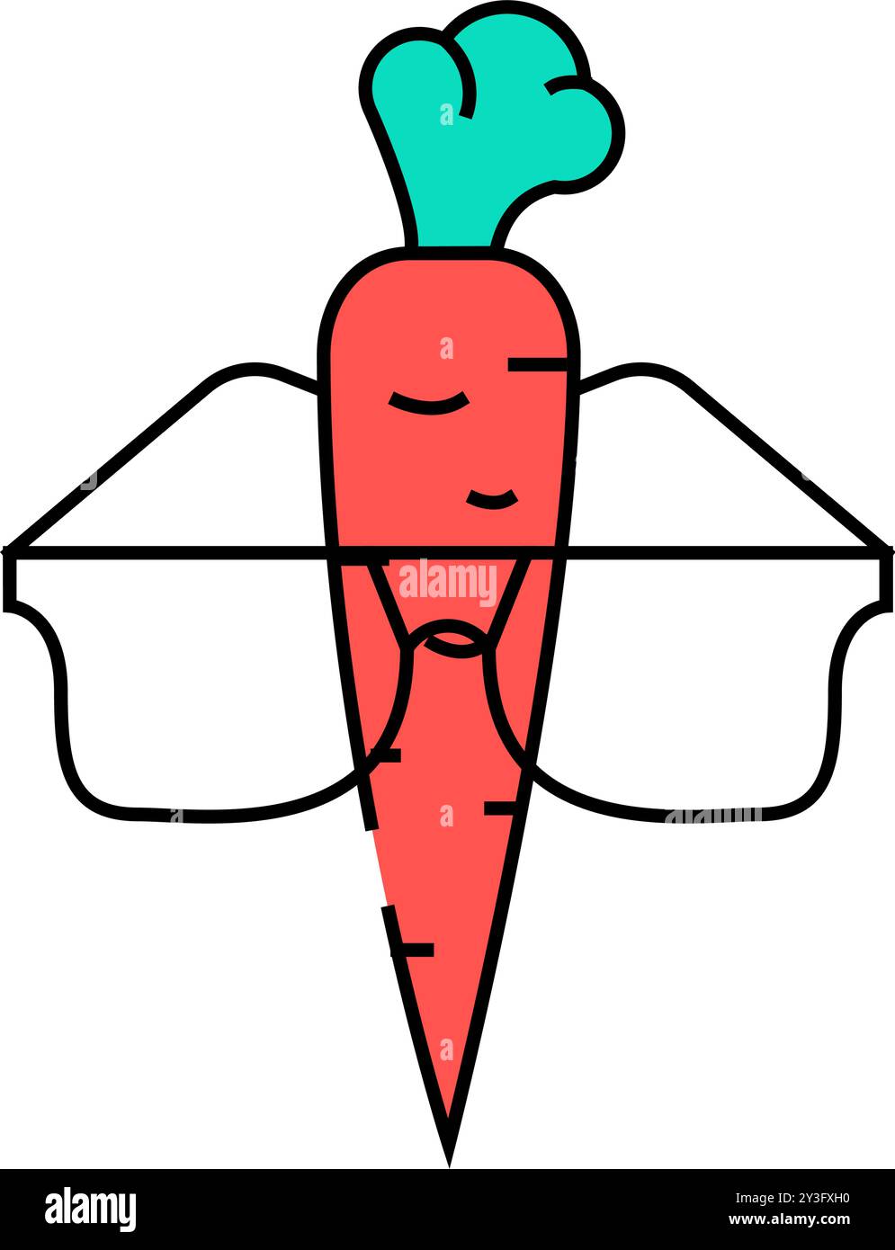 vision improvement carrot icon color illustration Stock Vector Image ...