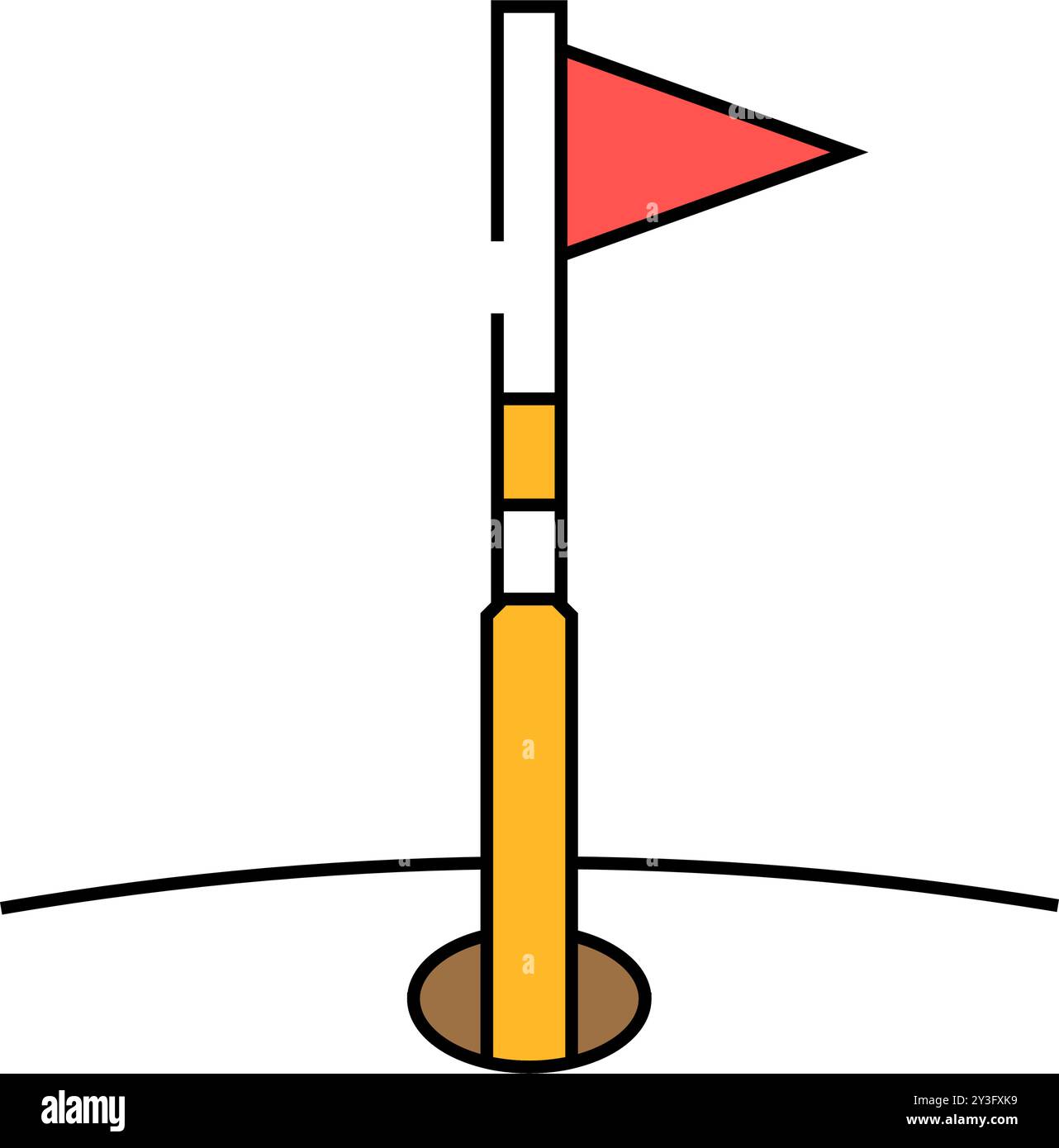 golf flag icon color illustration Stock Vector Image & Art - Alamy