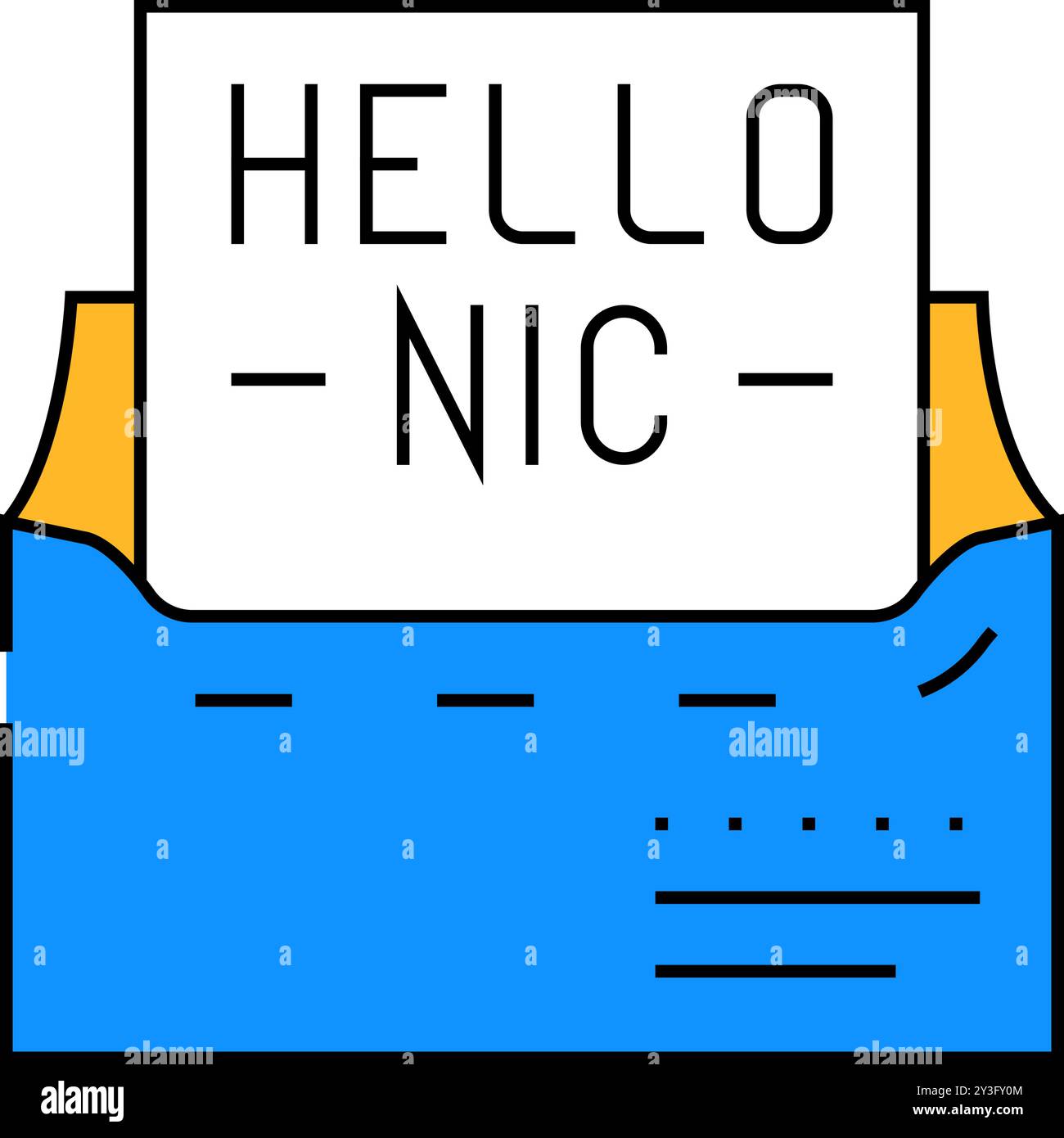 personalized email icon color illustration Stock Vector Image & Art - Alamy