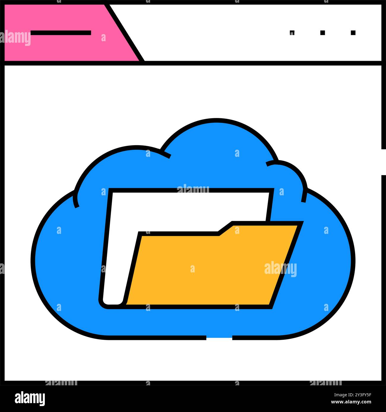 web folder icon color illustration Stock Vector Image & Art - Alamy