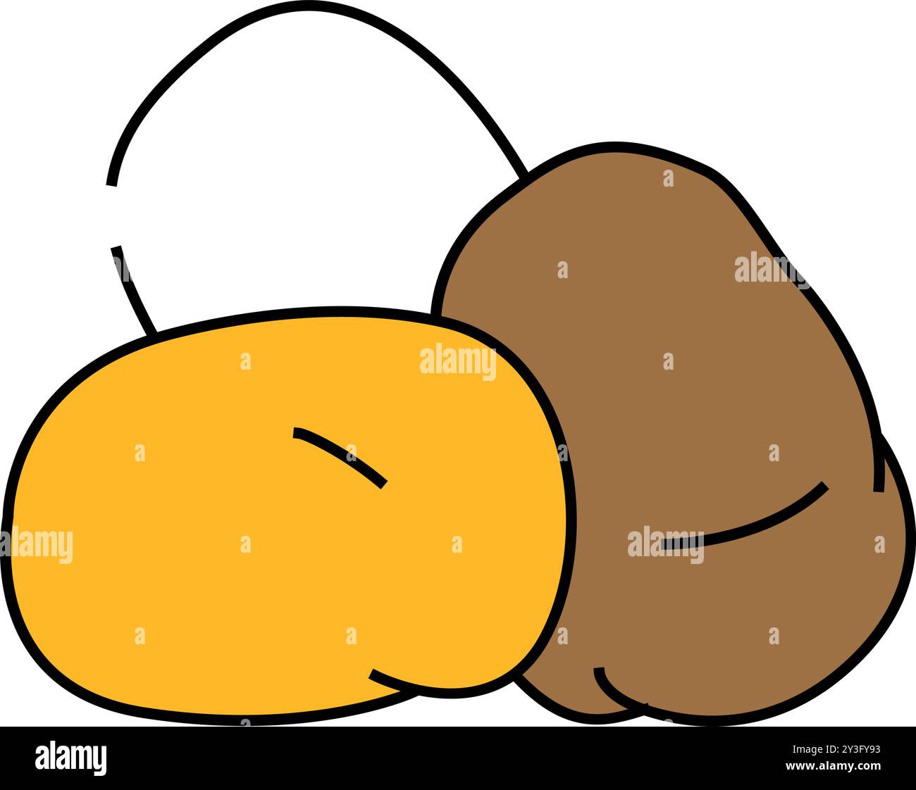 red yellow potatoes icon color illustration Stock Vector Image & Art ...