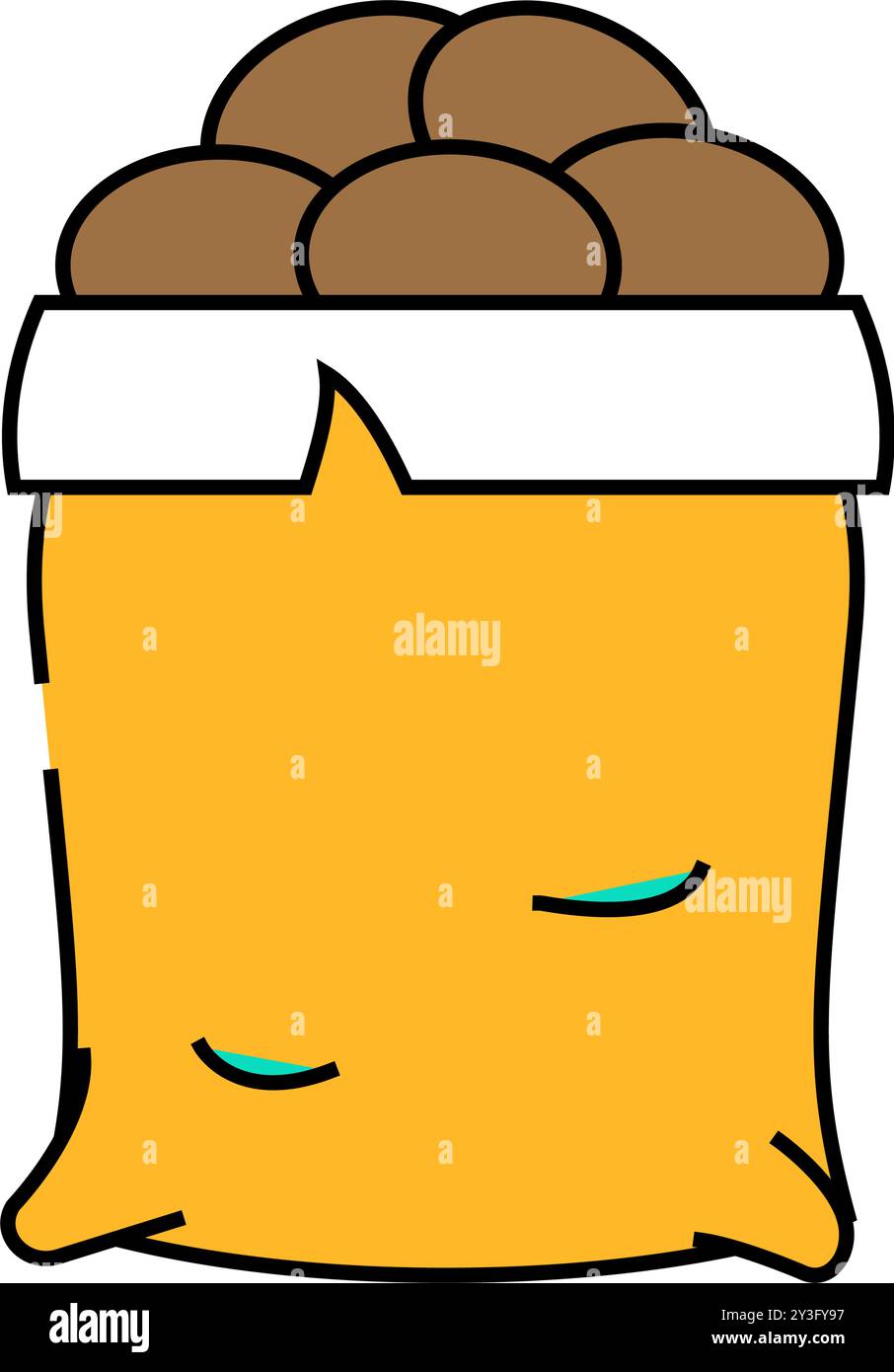 potato sack icon color illustration Stock Vector Image & Art - Alamy