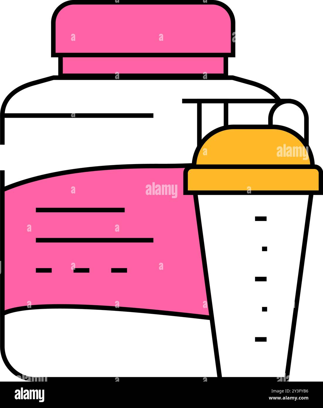 whey protein milk product icon color illustration Stock Vector Image ...