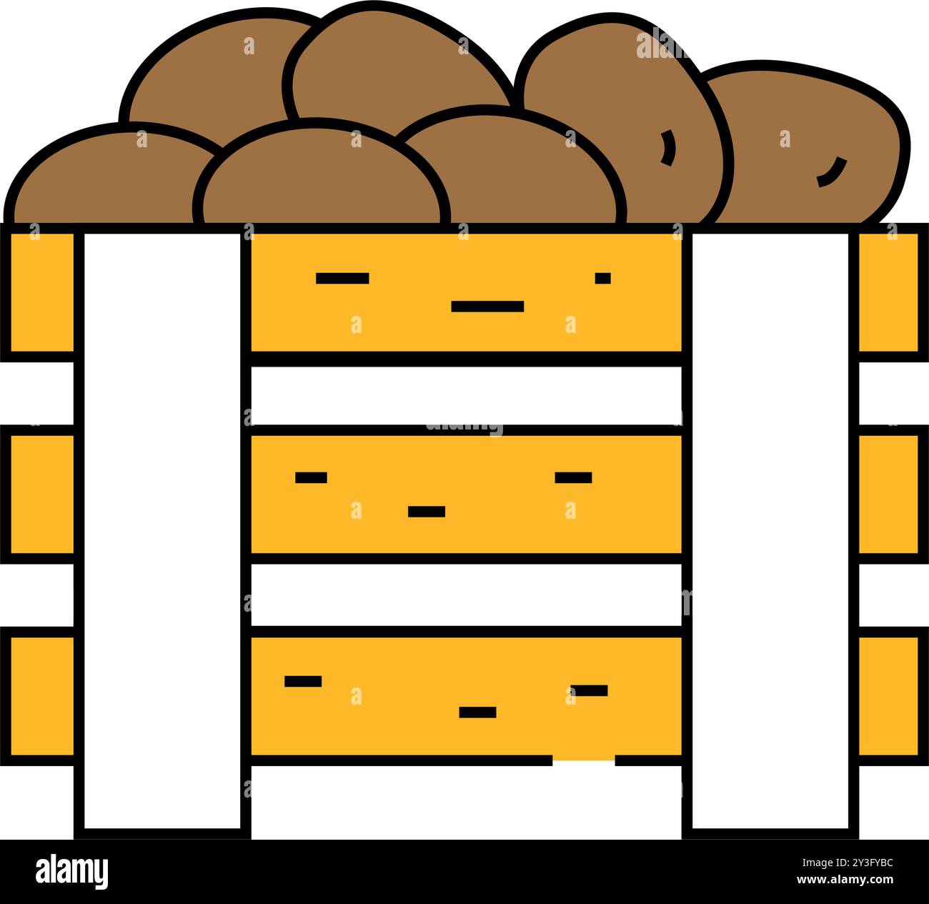 potato crate icon color illustration Stock Vector Image & Art - Alamy