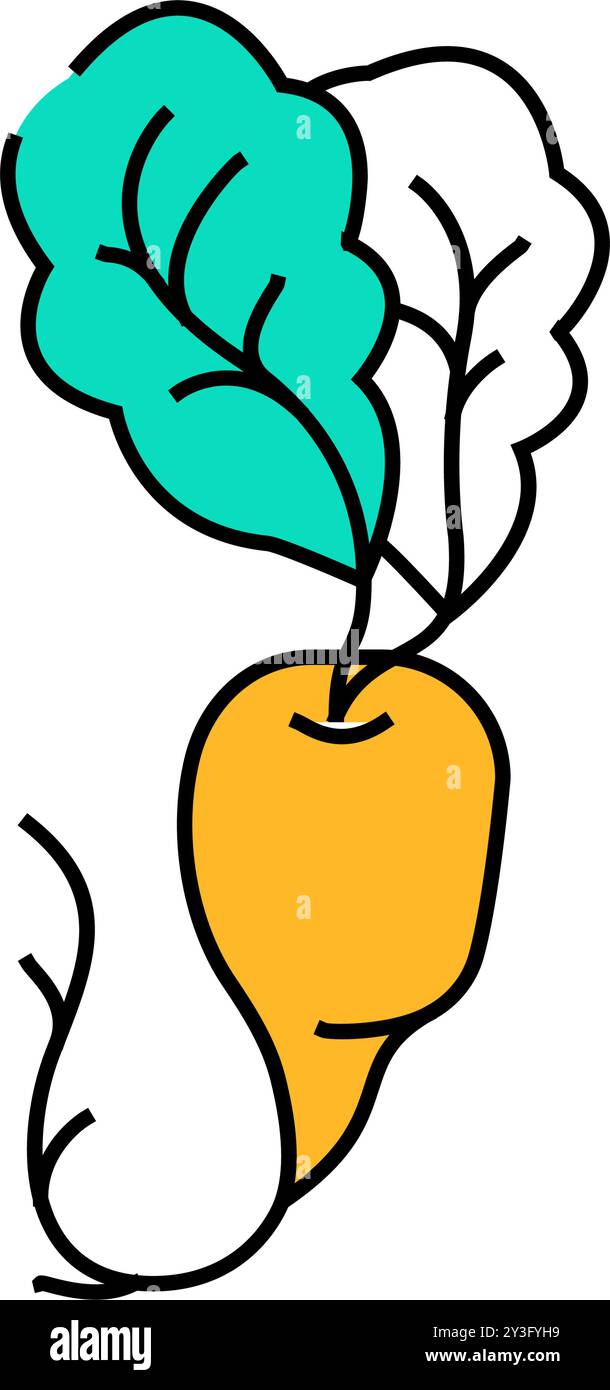 white radish icon color illustration Stock Vector Image & Art - Alamy