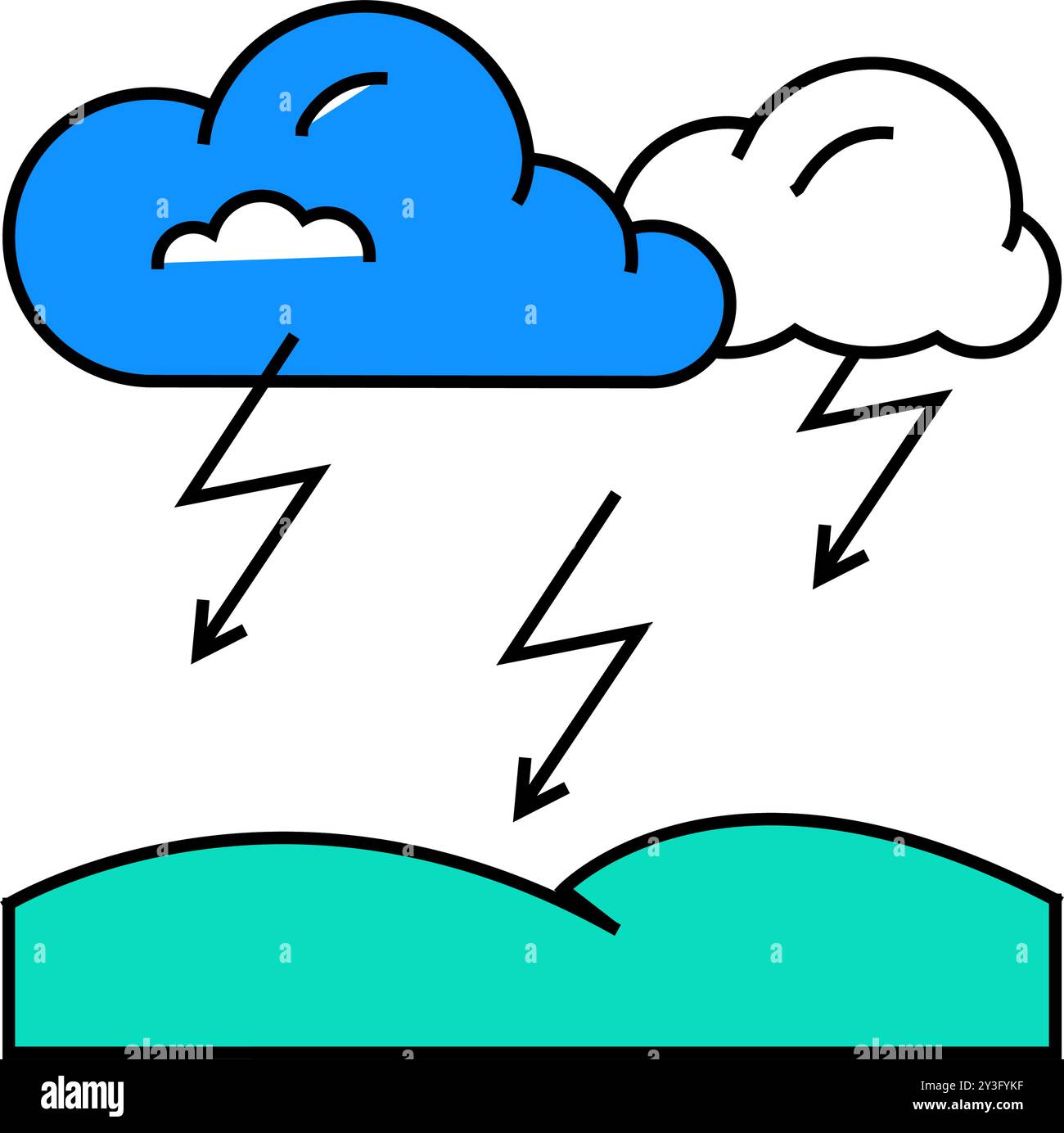 thundersnow weather icon color illustration Stock Vector Image & Art - Alamy