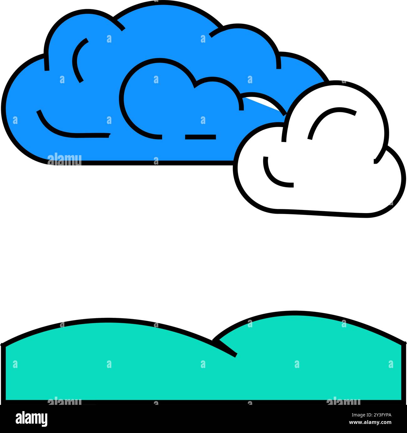 cloudy weather icon color illustration Stock Vector Image & Art - Alamy