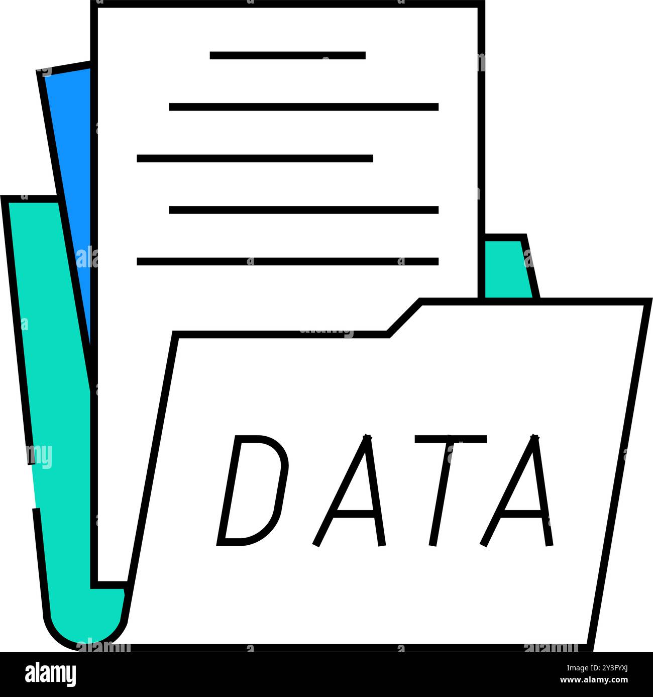 data folder icon color illustration Stock Vector Image & Art - Alamy