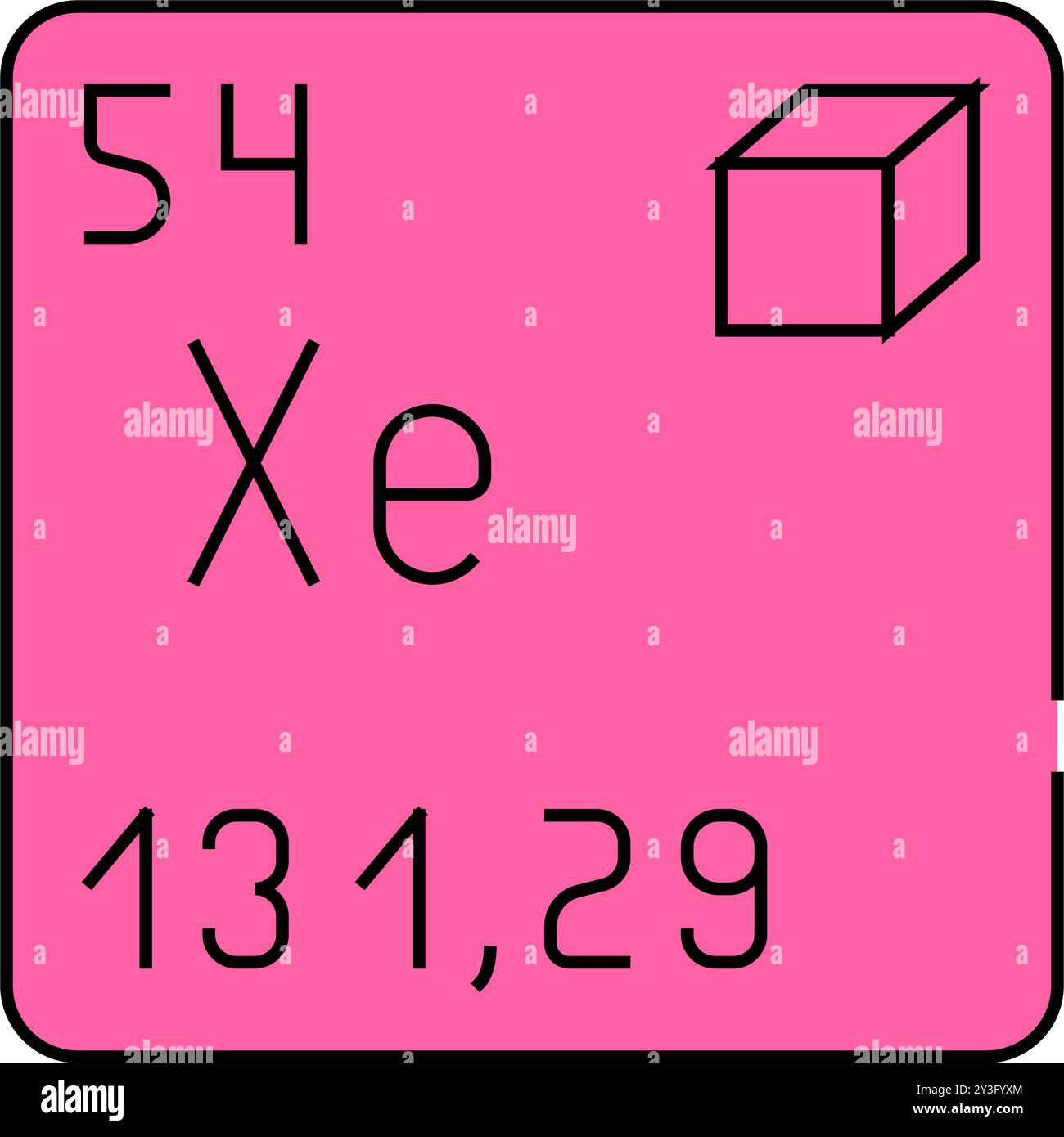 xenon chemical element icon color illustration Stock Vector Image & Art ...