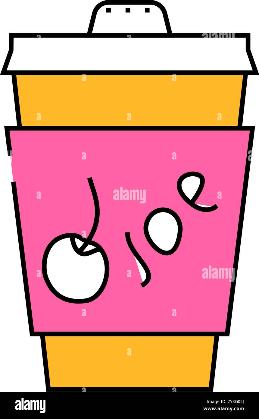 coffee cherry syrup icon color illustration Stock Vector Image & Art ...