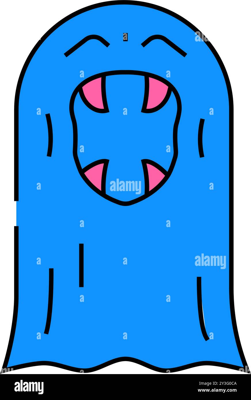 Creepy ghost color icon Stock Vector Images - Alamy
