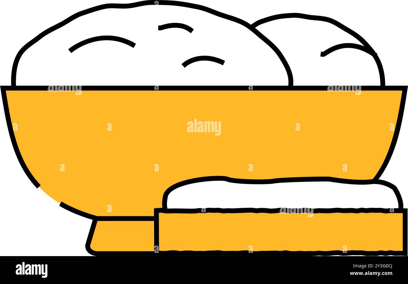 clotted cream milk product icon color illustration Stock Vector Image ...