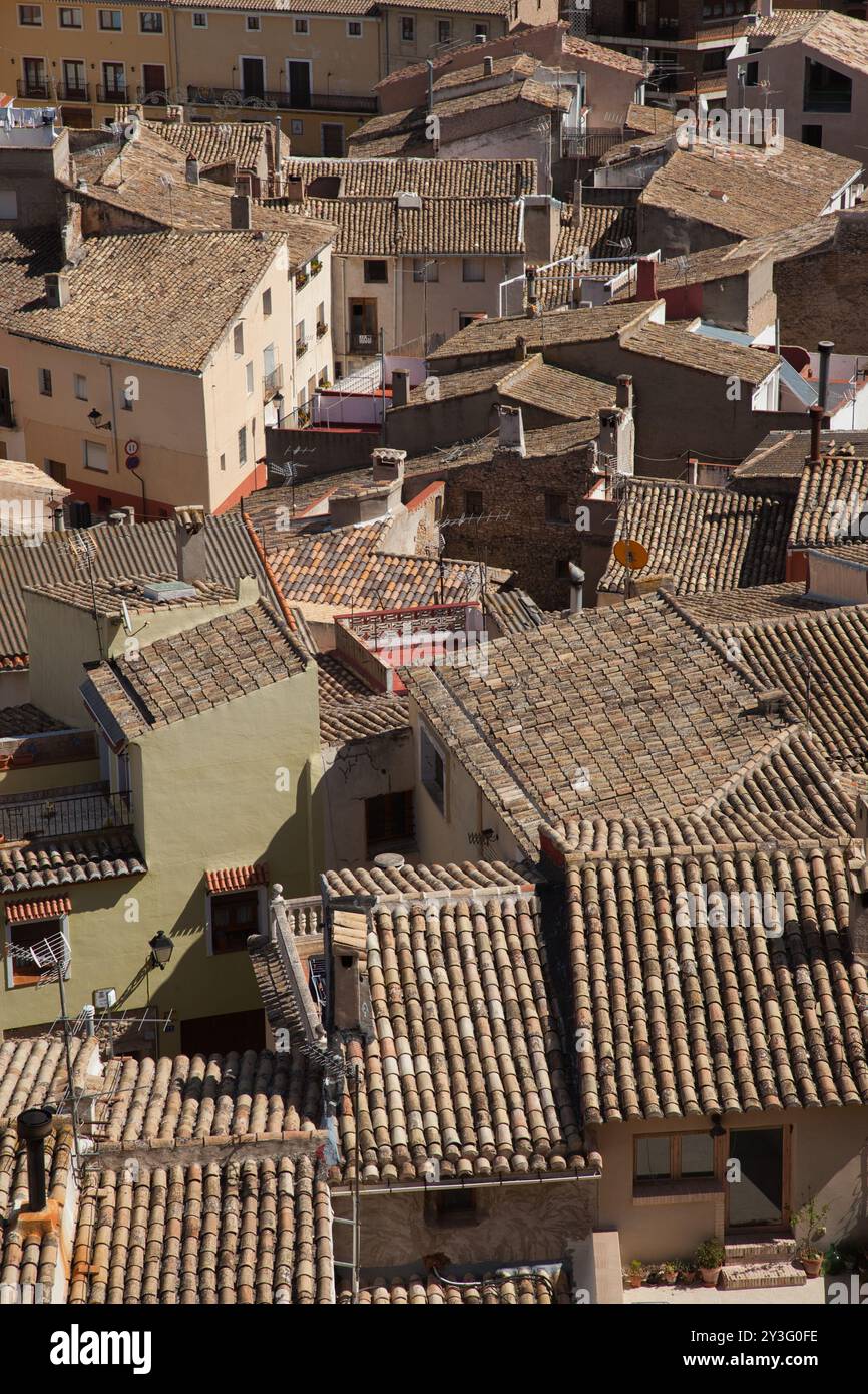 Rooftops of houses, Biar, Costa Blanca, Spain Stock Photo - Alamy