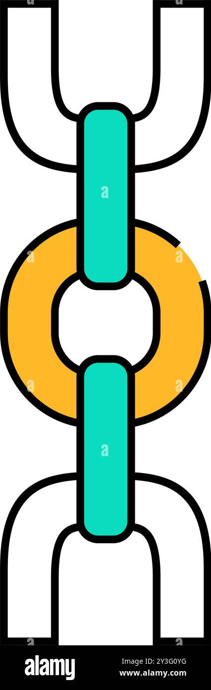 long and short chain icon color illustration Stock Vector Image & Art ...