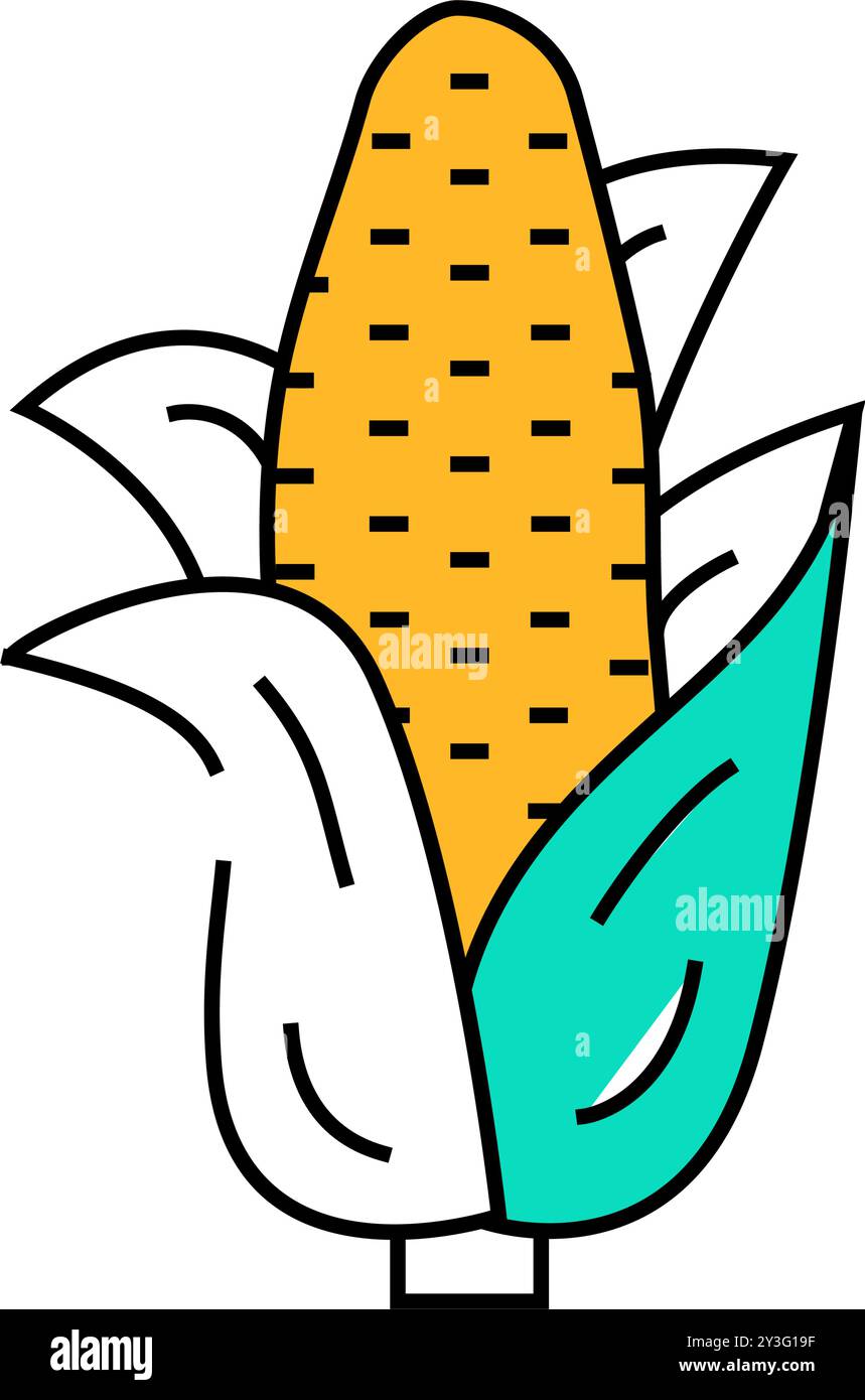 corn plant icon color illustration Stock Vector Image & Art - Alamy