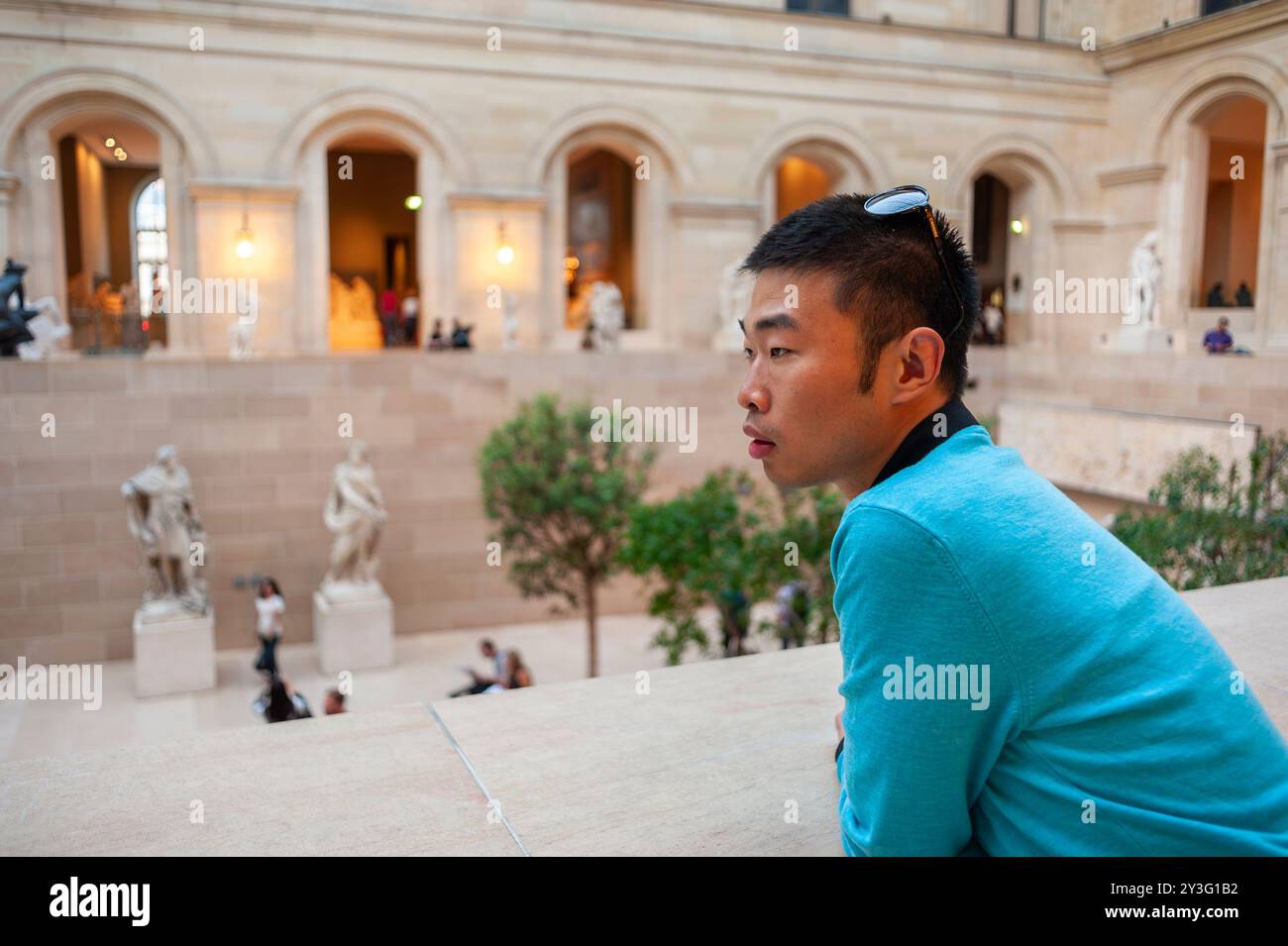 Paris, France, Young Chinese Man, Tourist, Visiting Classical ...