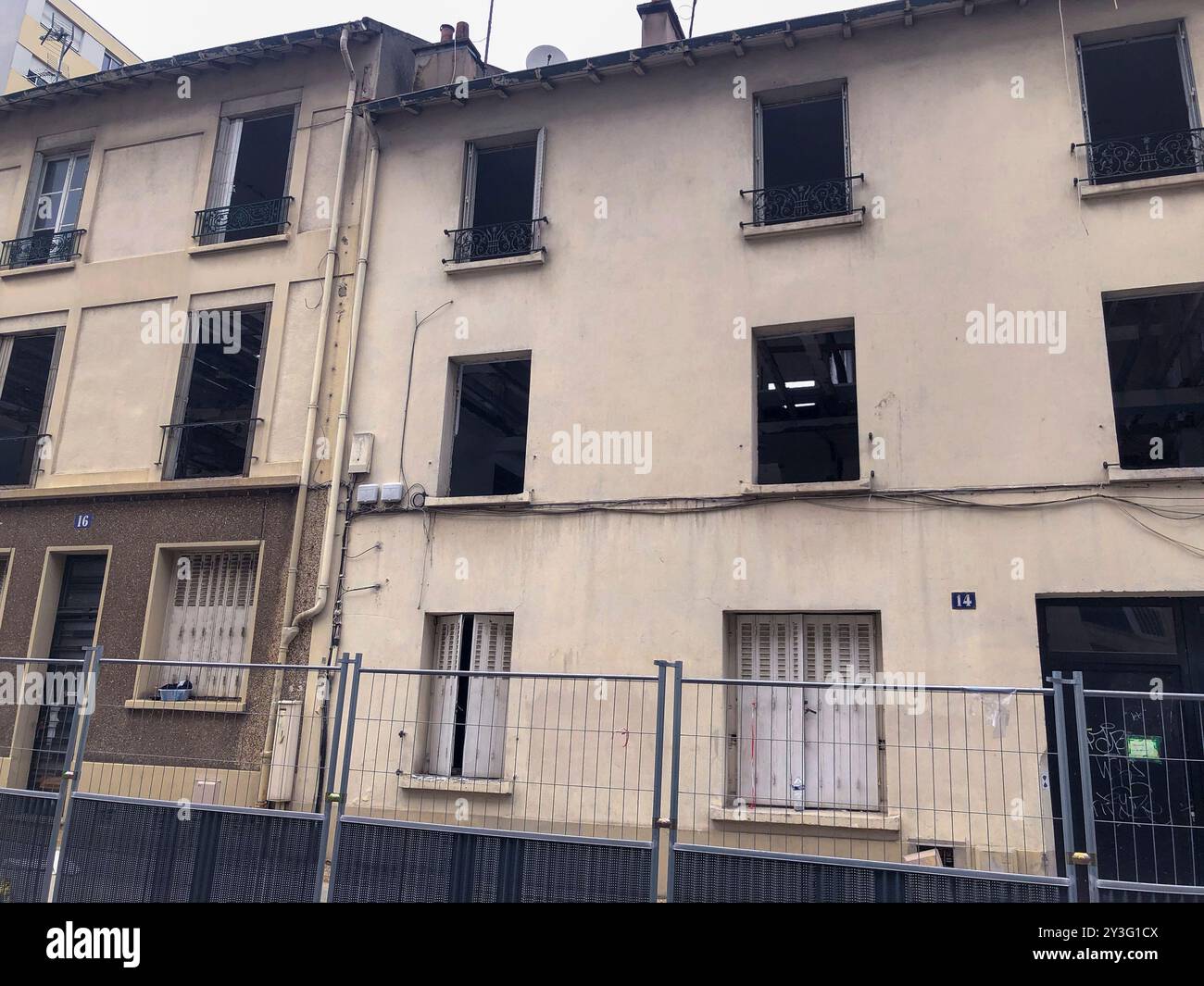 Paris, France, Construction Site, Old Apartment Buildings being Torn ...