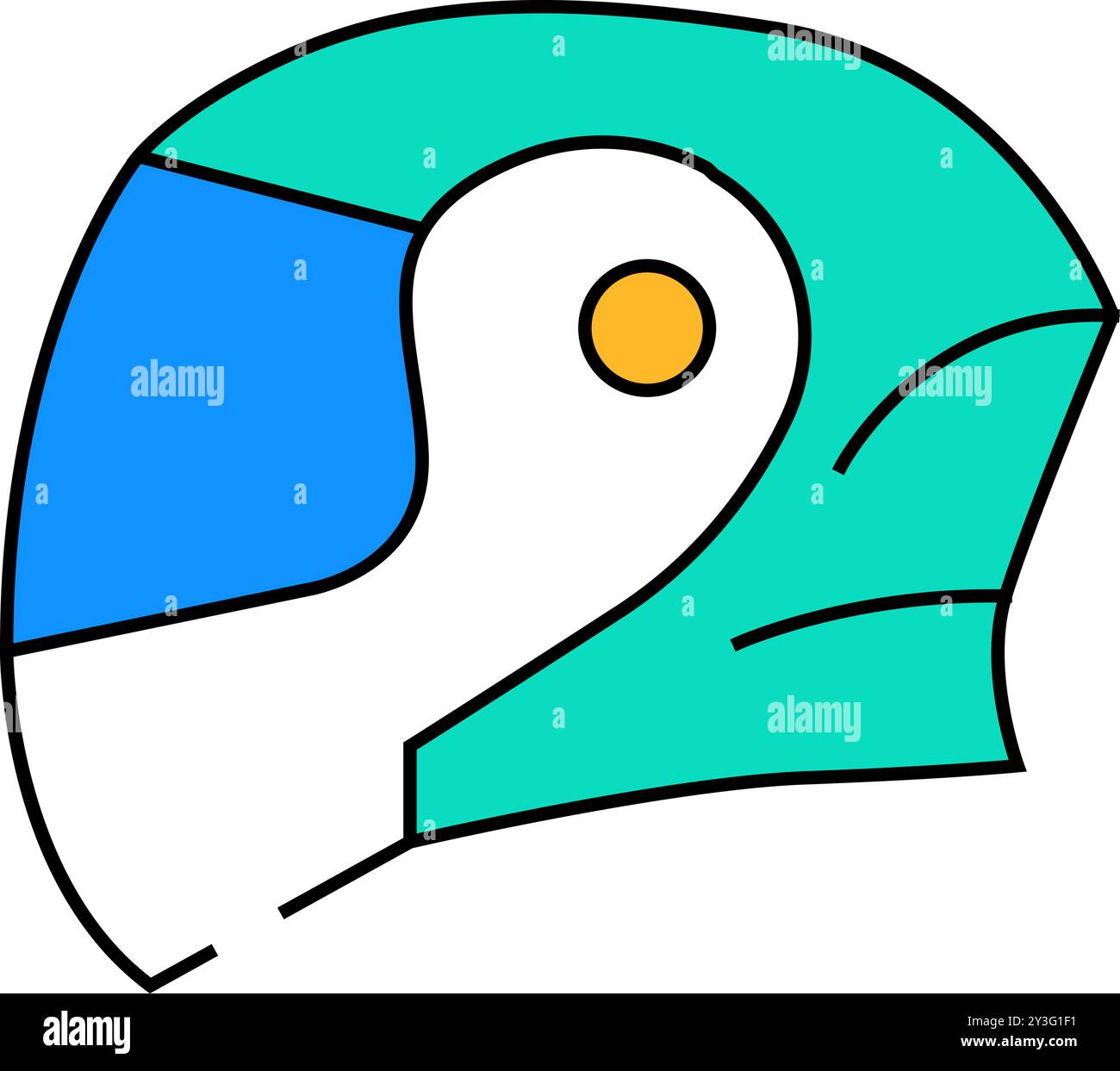 modular helmet motorcycle icon color illustration Stock Vector Image ...