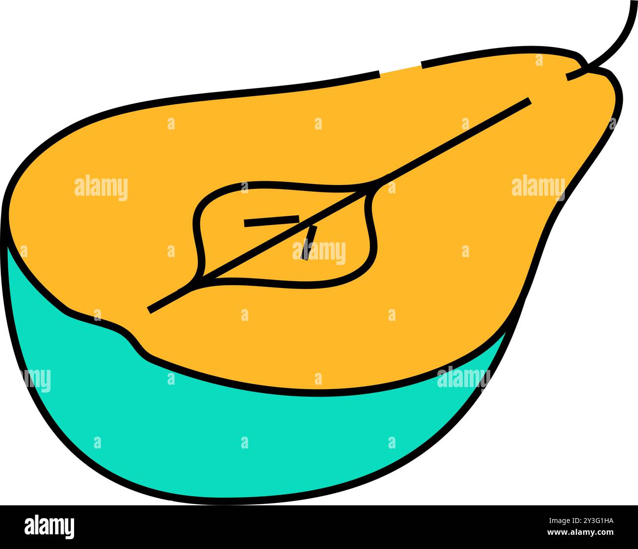 pear cut icon color illustration Stock Vector Image & Art - Alamy