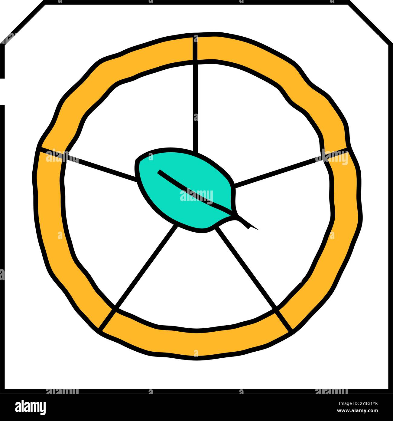 pizza spinach icon color illustration Stock Vector Image & Art - Alamy