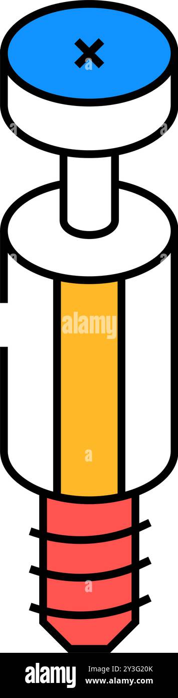 screw metal assembly icon color illustration Stock Vector Image & Art ...
